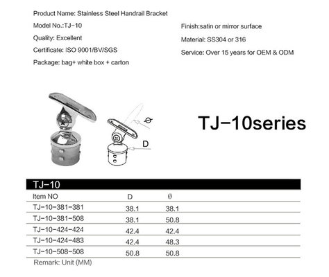 Hot Selling stainless steel handrail accessories movable bracket staircase pillar pipe support