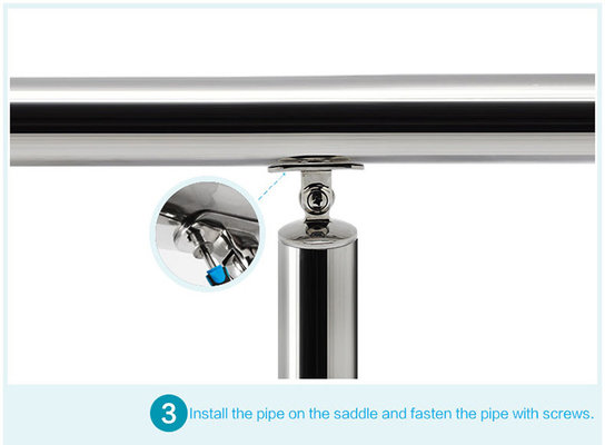 Hot Selling stainless steel handrail accessories movable bracket staircase pillar pipe support