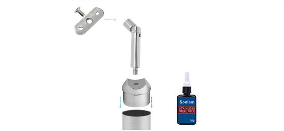 Hot selling stainless steel handrail accessories movable bracket can be customized size