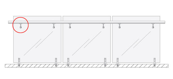 Stainless Steel Glass Holder Bracket Stair Glass Railing Hardware Handrail Tube Holder