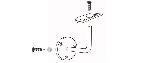 Hot selling stainless steel handrail accessories movable bracket can be customized size
