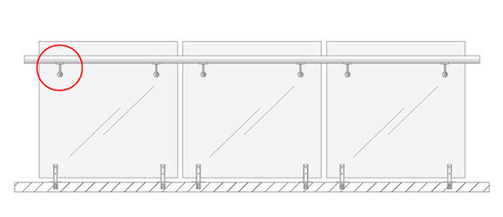 Hot selling stainless steel handrail accessories movable bracket can be customized size