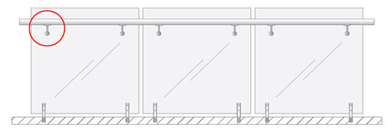Hot selling stainless steel handrail accessories movable bracket can be customized size