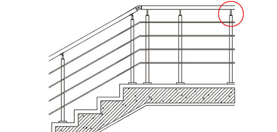 Hot selling stainless steel handrail accessories movable bracket can be customized size