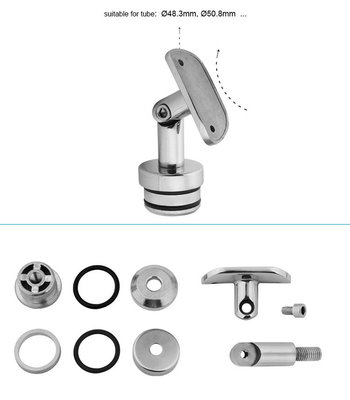 Hot selling stainless steel handrail accessories movable bracket can be customized size