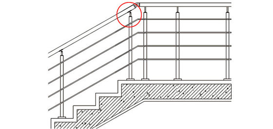 Hot selling stainless steel handrail accessories movable bracket can be customized size