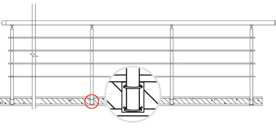 Hot selling stainless steel handrail accessories movable bracket can be customized size