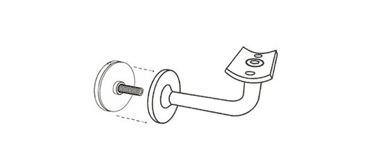 Hot selling stainless steel handrail accessories movable bracket can be customized size