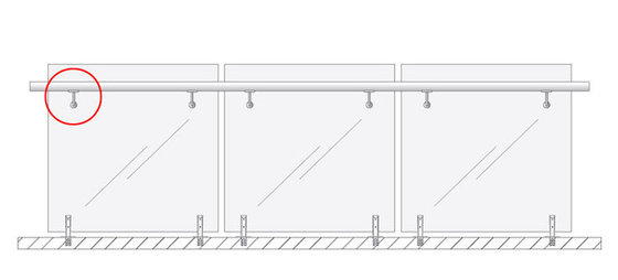 Hot selling stainless steel handrail accessories movable bracket can be customized size
