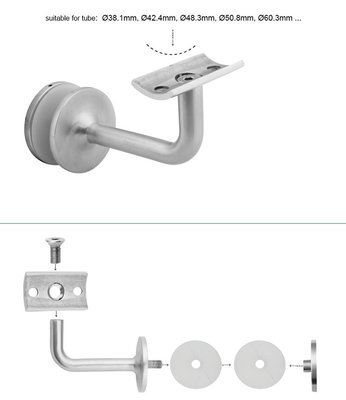 Hot selling stainless steel handrail accessories movable bracket can be customized size