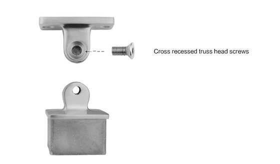 Durable Stainless steel Staircase Handrail Tube Flange Fittings Adjustable Balustrade Pipe Bracket
