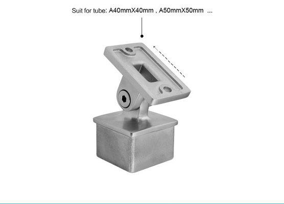 Durable Stainless steel Staircase Handrail Tube Flange Fittings Adjustable Balustrade Pipe Bracket