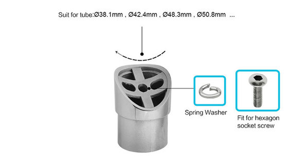 OEM ODM Handrail Stainless Steel Railing Pipe Accessories Bracket Support Tube Fittings