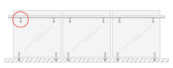 Stainless Steel Balustrade Handrail Hardware Accessories Round Square Tube Bracket