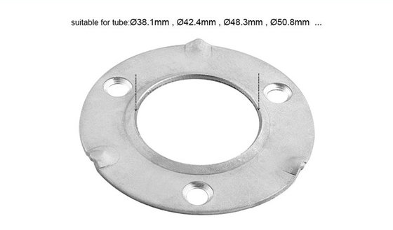 Stainless Steel 304 Handrail Tube Floor Flange Base Plate Mill 2B Finish for Balustrade