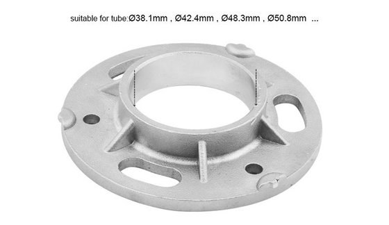 Casting Balustrade Handrail Tube Flange Stainless Steel Stair Railing Pipe Bracket Fittings