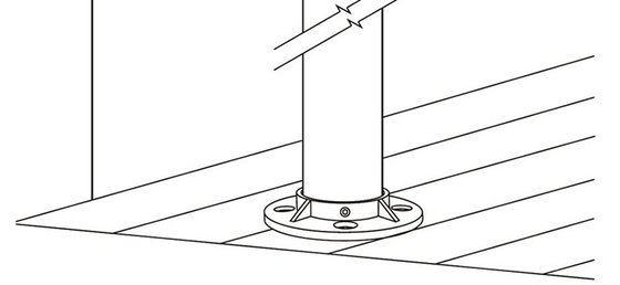 Stainless steel stair railing tube flange Fittings Casting Pipe base Plate on balustrade handrails