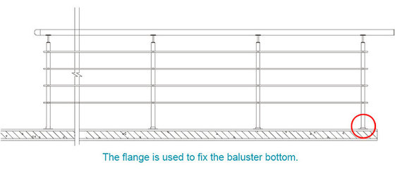 Stainless steel stair railing tube flange Fittings Casting Pipe base Plate on balustrade handrails