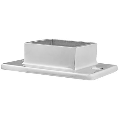 Floor Mounted Stair Railing Handrail Tube Flange stainless steel Square Pipe Plate