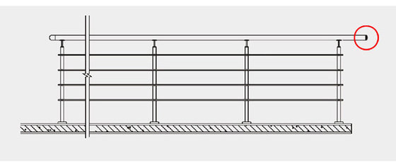 Steel Pipe Glass Balcony Base Cover Stainless Steel Handrail Post Tube End Cap Fittings