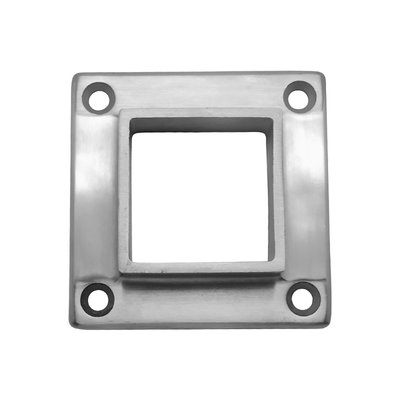 High quality stainless steel square Tube flange 40x40 50x50 base plate for stair Railing Post