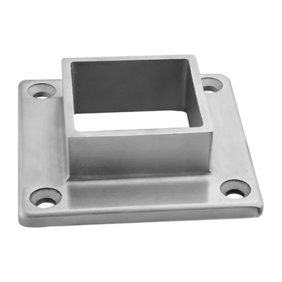 High quality stainless steel square Tube flange 40x40 50x50 base plate for stair Railing Post