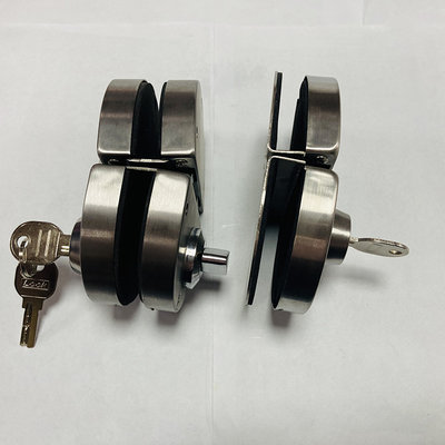 Stainless Steel Glass to Glass Shower Door Hinge Door Lock Fittings Hardware Padlock Accessories
