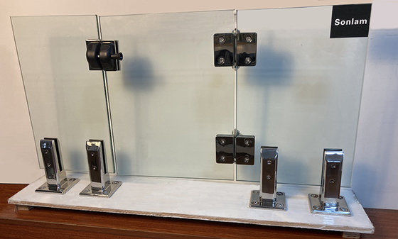 Swimming Pool Fence Stainless Steel Glass Balcony Glass Spigots Stair Railing Hinge