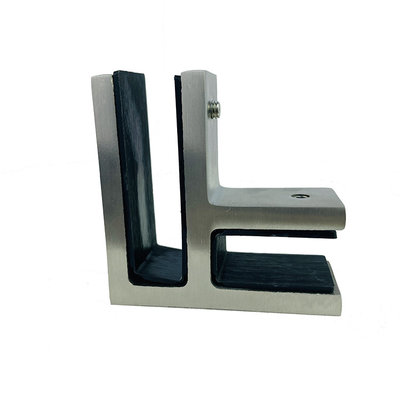 Stainless Steel 90 degree Glass to Glass Clamp with Satin Mirror on Balustrade Handrail Glass Balcony