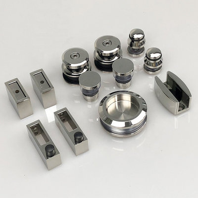 Stainless Steel 304 Glass Sliding Door Roller Tracking Hardware Fittings Polish Satin