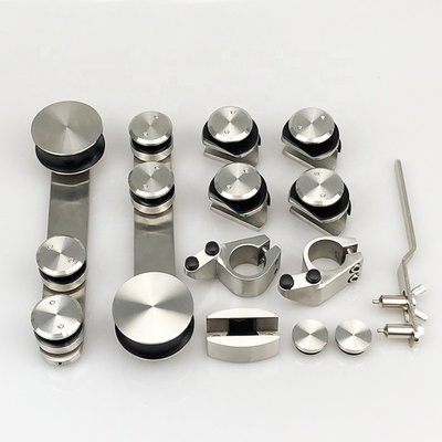 Stainless Steel 304 Glass Sliding Door Roller Tracking Hardware Fittings Polish Satin