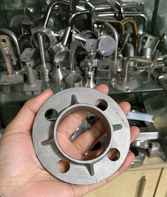 Stainless steel stair railing tube flange Fittings Casting Pipe base Plate on balustrade handrails