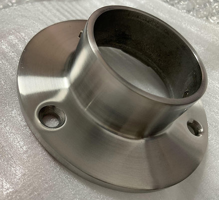 Factory Price Stainless Steel Casting Floor Mounted Round Tube Flange Staircase Hardware Fittings