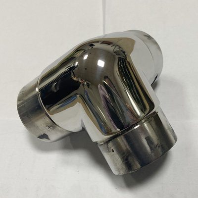 Balustrade Handrail Stainless Steel 3-Way Round Tube Elbow Stair Railing Fittings