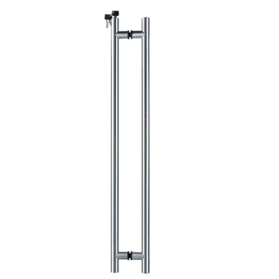 35mm/38mm Stainless Steel Pipe Glass Pull Door Handle Lock with floor lock customized length
