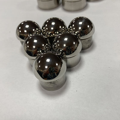 Glass Balcony Top Curved Base Cover Stainless Steel Handrail Post Tube End Cap Fittings