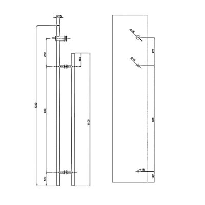 Stainless Steel 35mm/38mm Pipe Glass Sliding Pull Door Handle Lock Jardware Fittings
