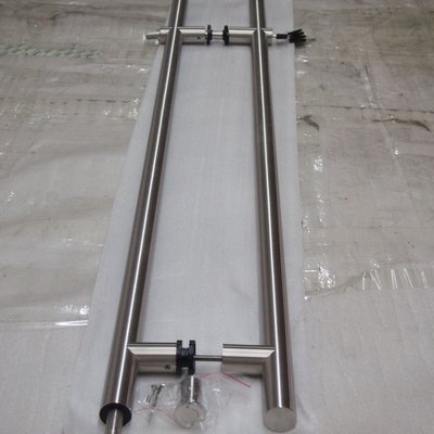 Stainless Steel 35mm/38mm Pipe Glass Sliding Pull Door Handle Lock Jardware Fittings