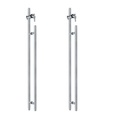 Stainless Steel 35mm/38mm Pipe Glass Sliding Pull Door Handle Lock Jardware Fittings