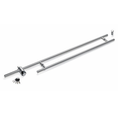 Stainless Steel 35mm/38mm Pipe Glass Sliding Pull Door Handle Lock Jardware Fittings