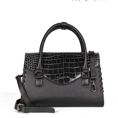 2018 original manufacturer Wholesale New Trendy Fashion black first layer cow  leather handbag for ladies