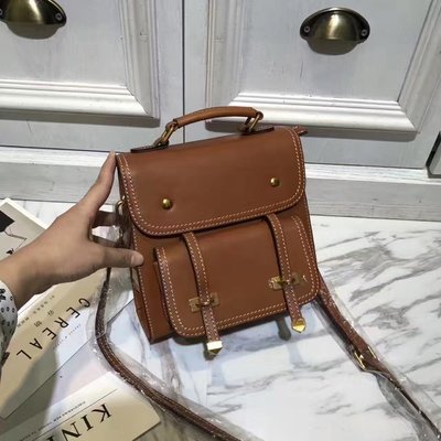 New designed high quality original manufacturer lady classical first layer leather lady backpack shoulder bag
