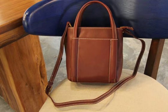 2018 New designed original manufacturer lady classical first layer leather fashion handbag shoulder bag