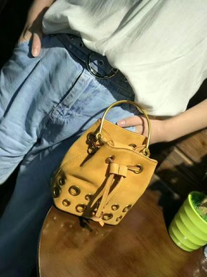2018 original manufacturer lady fashionable first layer leather high quality special design lady small bucket bag