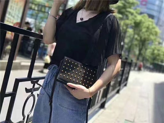 2018 trendy design original manufacturer lady first layer leather rivert shoulder bag