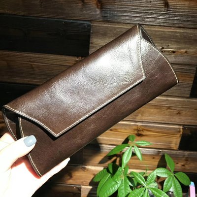 2018 hot sale original manufacturer  first layer leather vitage lady long purse