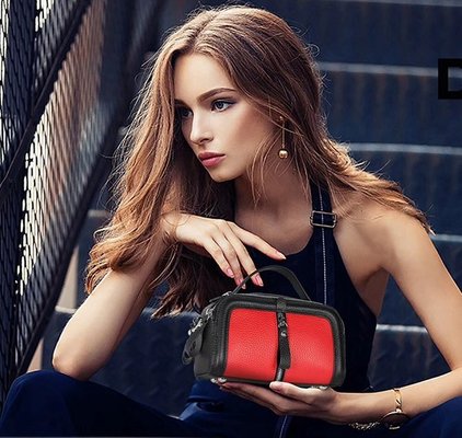 2018 fashion designed original manufacturer top layer leather lady shoulder bag