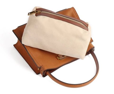 2018 trendy designed original manufacturer top layer leather lady handbag