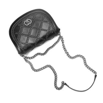 2018 fashion designed original manufacturer top layer leather lady chain bag