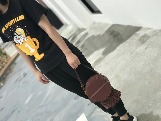 2018 hot sale vitage designed original manufacturer leather lady tassel shoulder bag